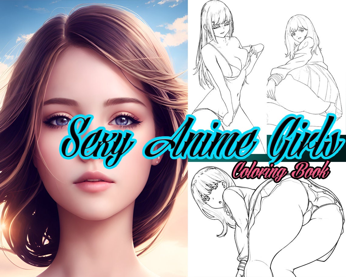 Sexy Anime Girls Coloring Book For Adult Manga Sexy Etsy