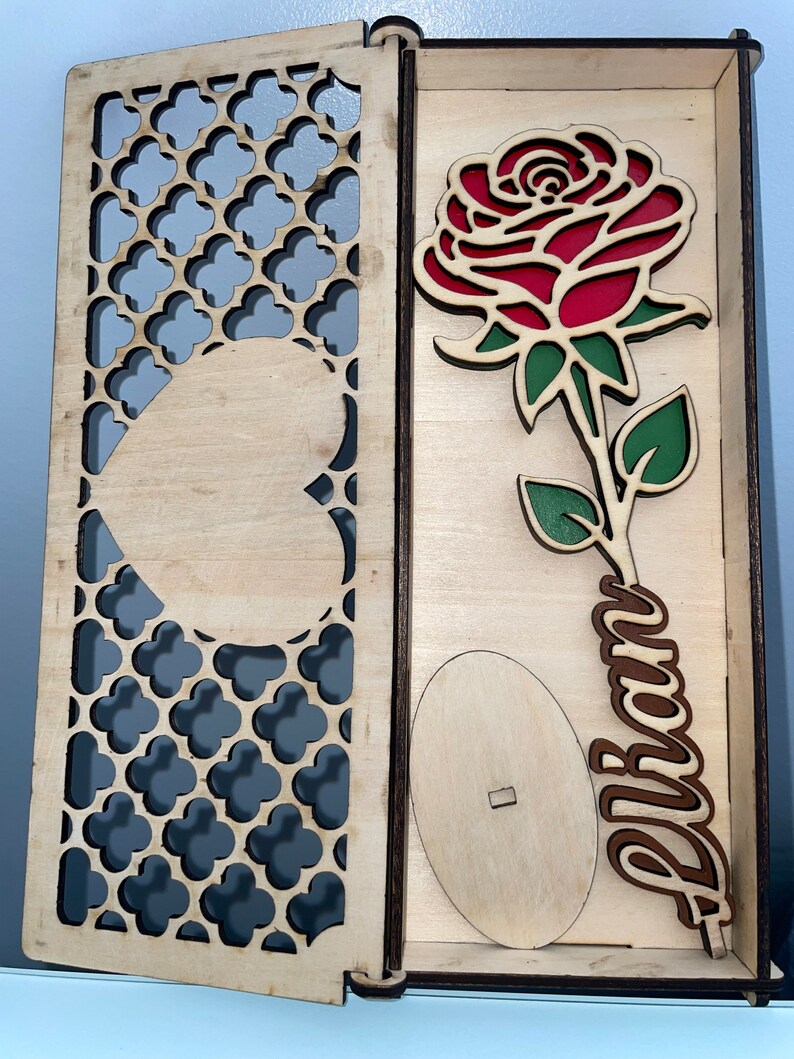 Rose With Box Customized - Etsy