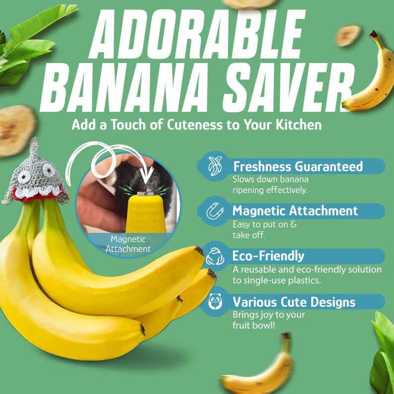 NANA HATS Banana Freshness Preserver, Keep Bananas Fresh Longer, Extend ...