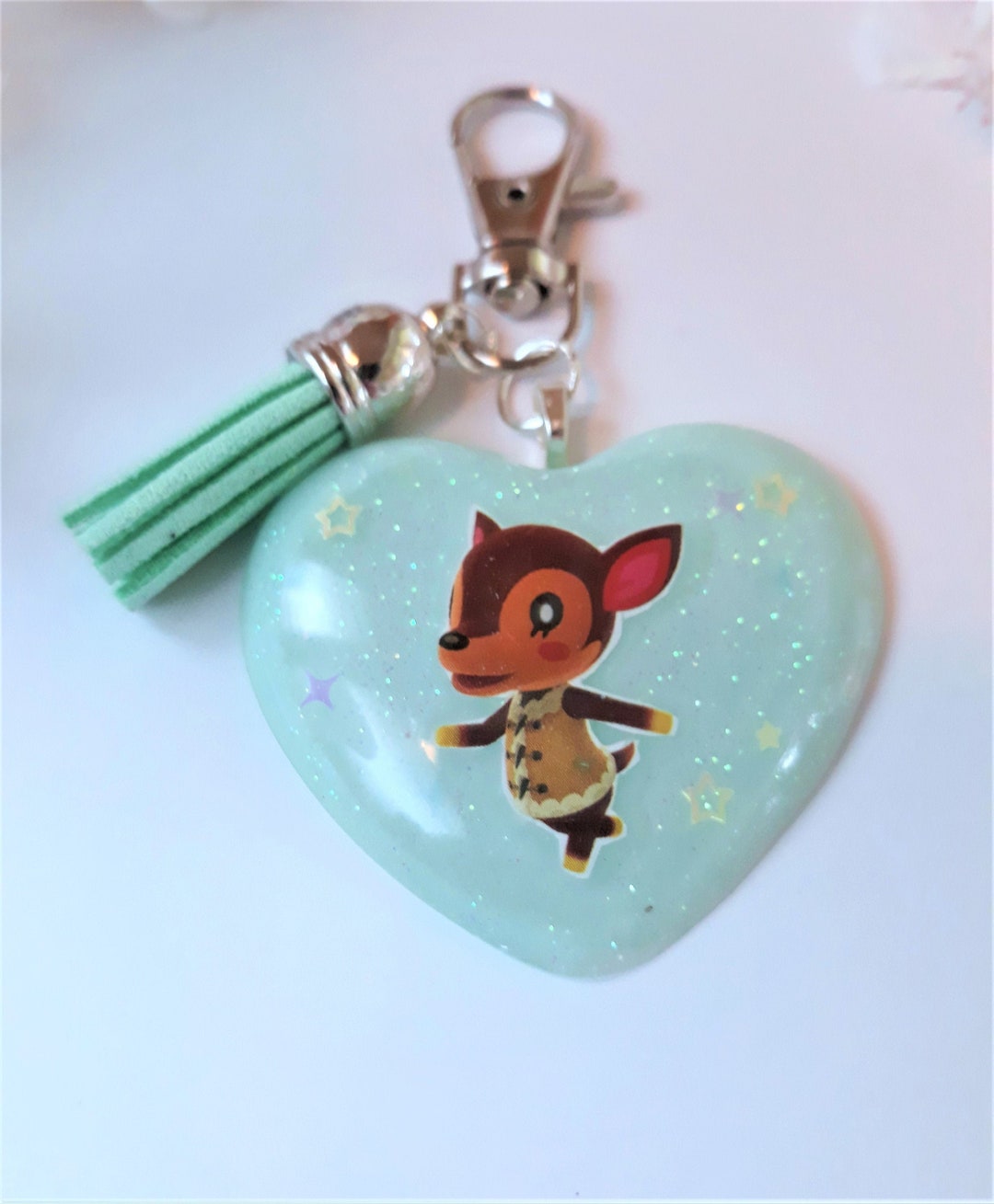 Fauna Animal Crossing Deer Villager Resin Keychain Bag Charm ACNH - Etsy