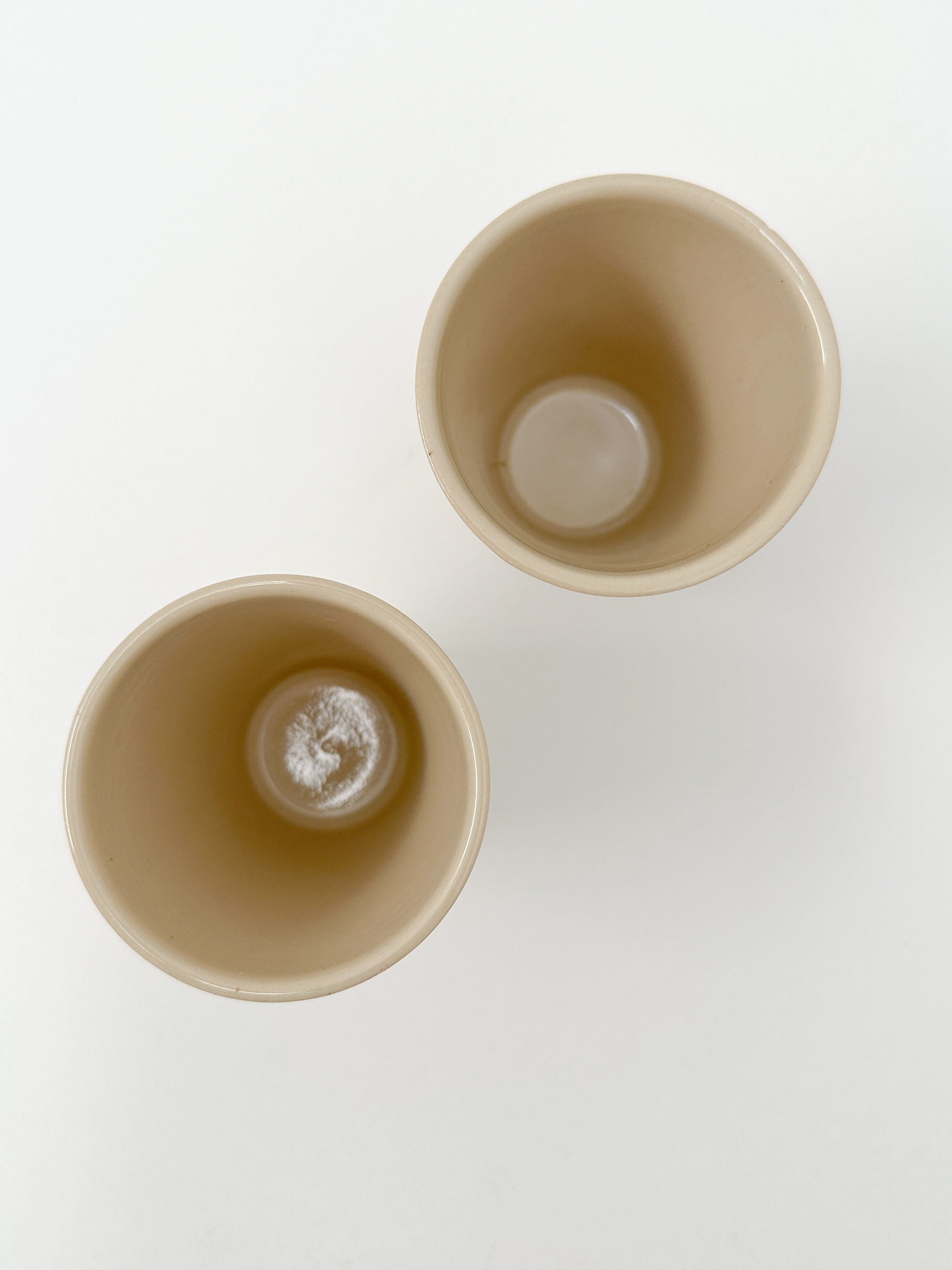 Vintage French Stoneware Tumblers - Etsy
