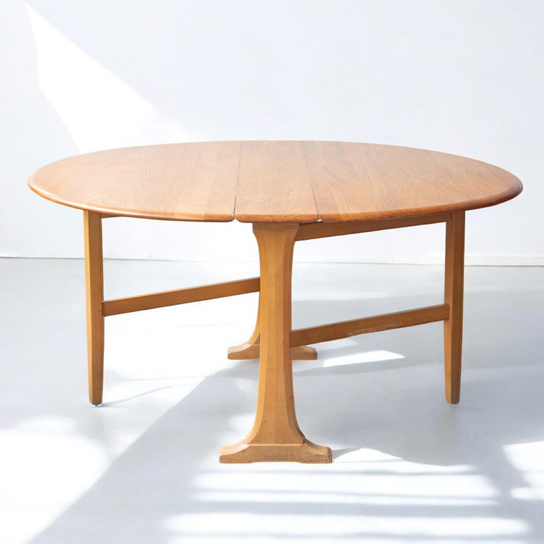 Vintage Ercol Drop Leaf Dining Table Mid-century Scandinavian Gateleg ...