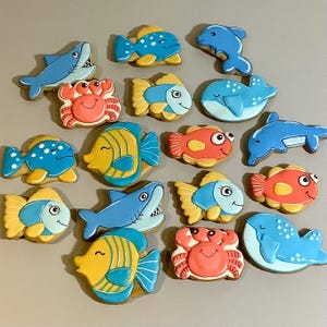 Ocean Cookies, Sea Theme Cookies, Birthday Cookies, Nautical Theme ...