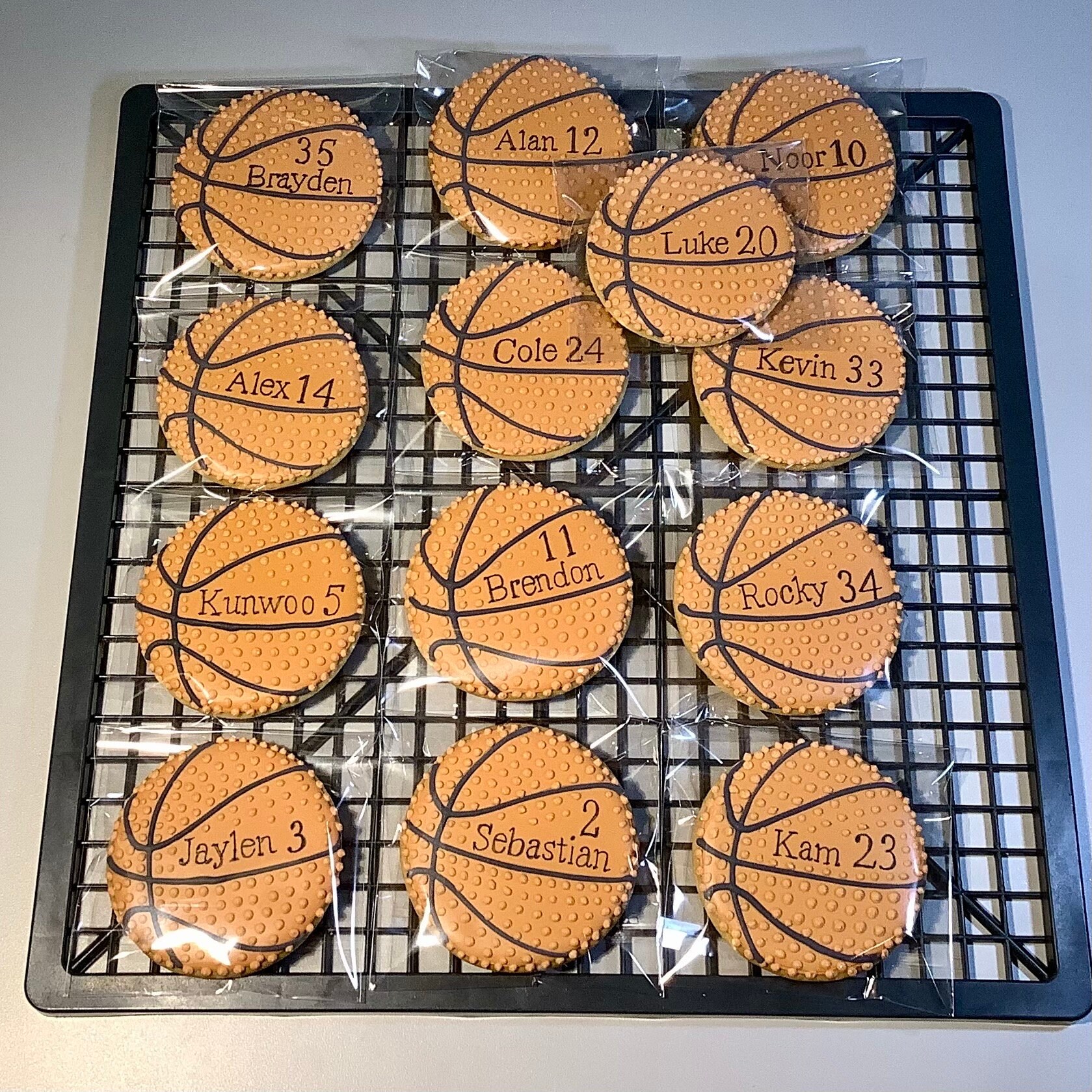 Basketball Party Cookies, Gift Set of "basketball Team" Cookies, Sports ...