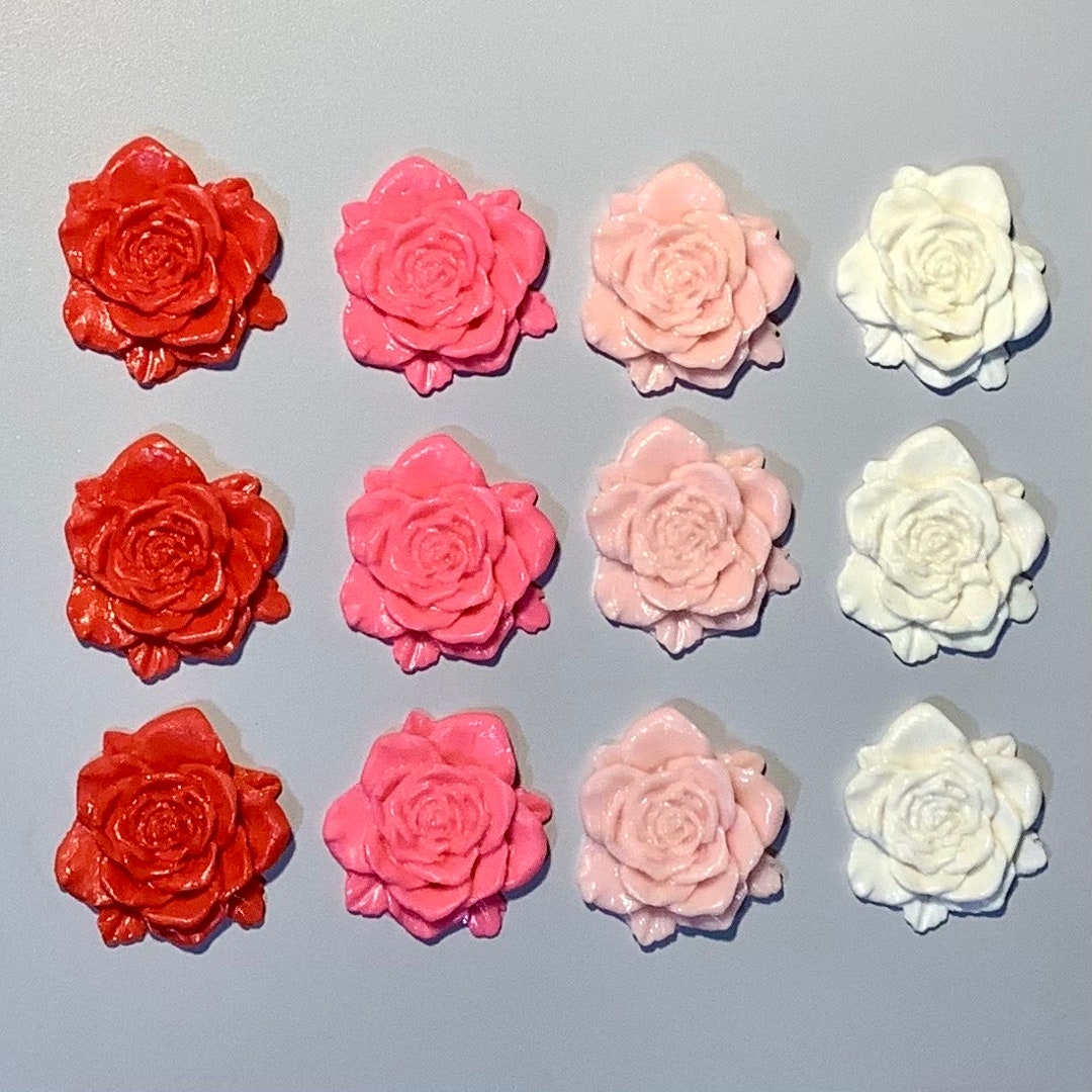 Edible Rose Cake Topper, Cupcake Rose Topper, Jwelry for Cake and ...