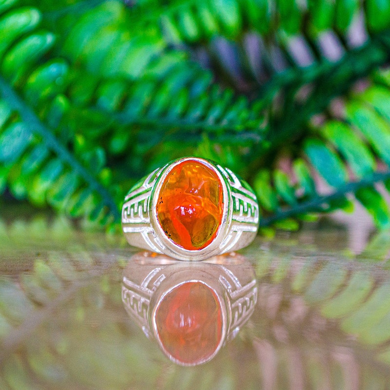 Fire Opal Rings - Etsy