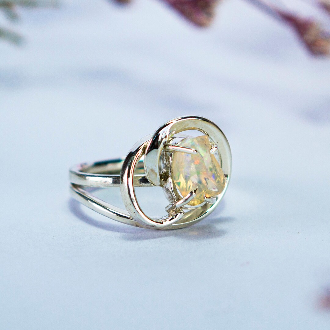 Handcrafted Mexican Opal Ring – Water Opal Ring Ideal Gift for ...