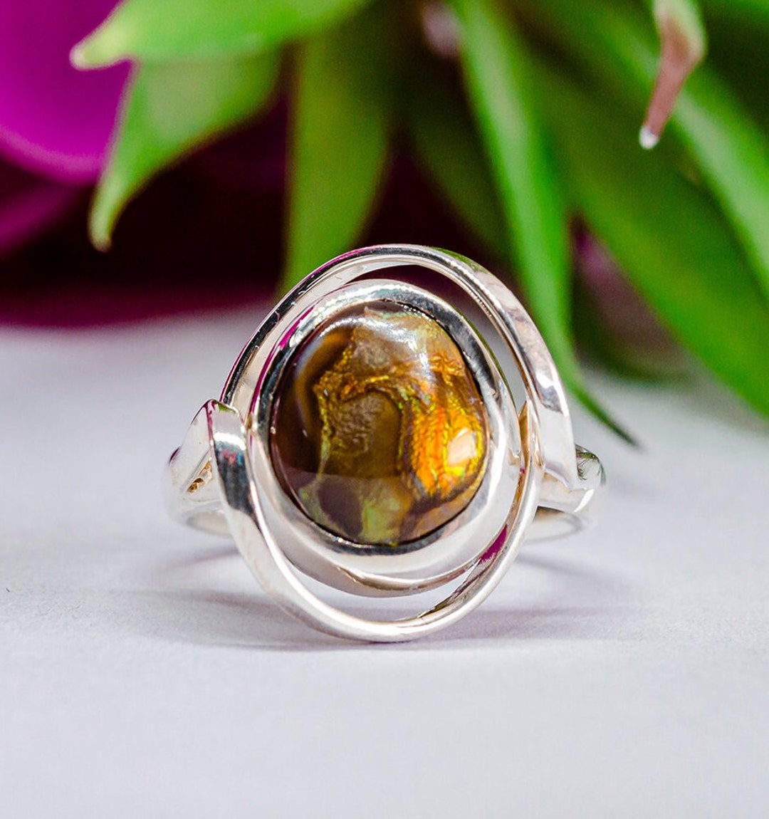 Handmade Mexican Fire Agate Ring - Unique Silver Jewelry for Women - Fire Agate Ring, Ideal Gift ...