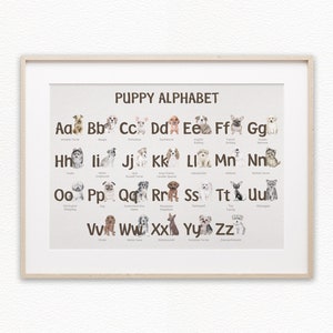 Dog Alphabet Print Puppy Alphabet Print Alphabet Poster - Etsy