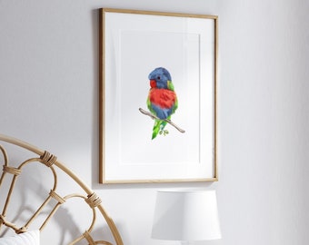 Rainbow Lorikeet Australian Bird Bird Print Kids Wall Art - Etsy Australia