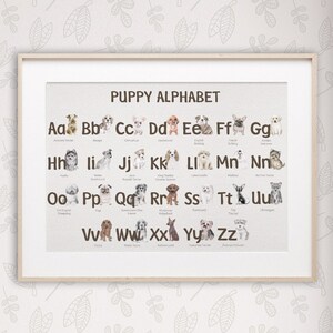 Dog Alphabet Print Puppy Alphabet Print Alphabet Poster - Etsy