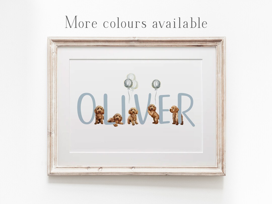 COCKAPOO Personalized Nursery Name Sign for a Baby GIRL, Baby BOY or ...