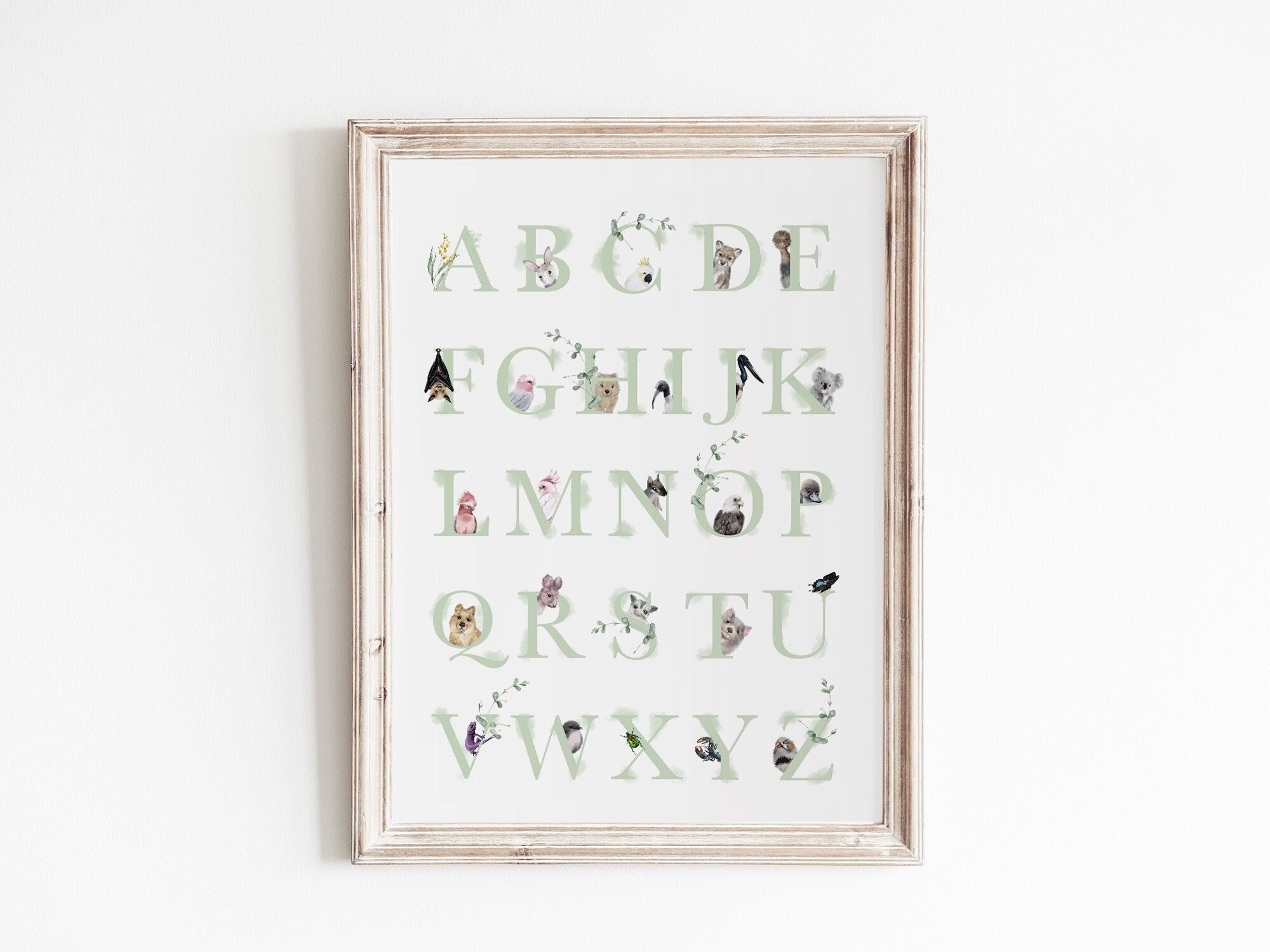 Australian Animal ABC Poster Alphabet Poster Alphabet - Etsy