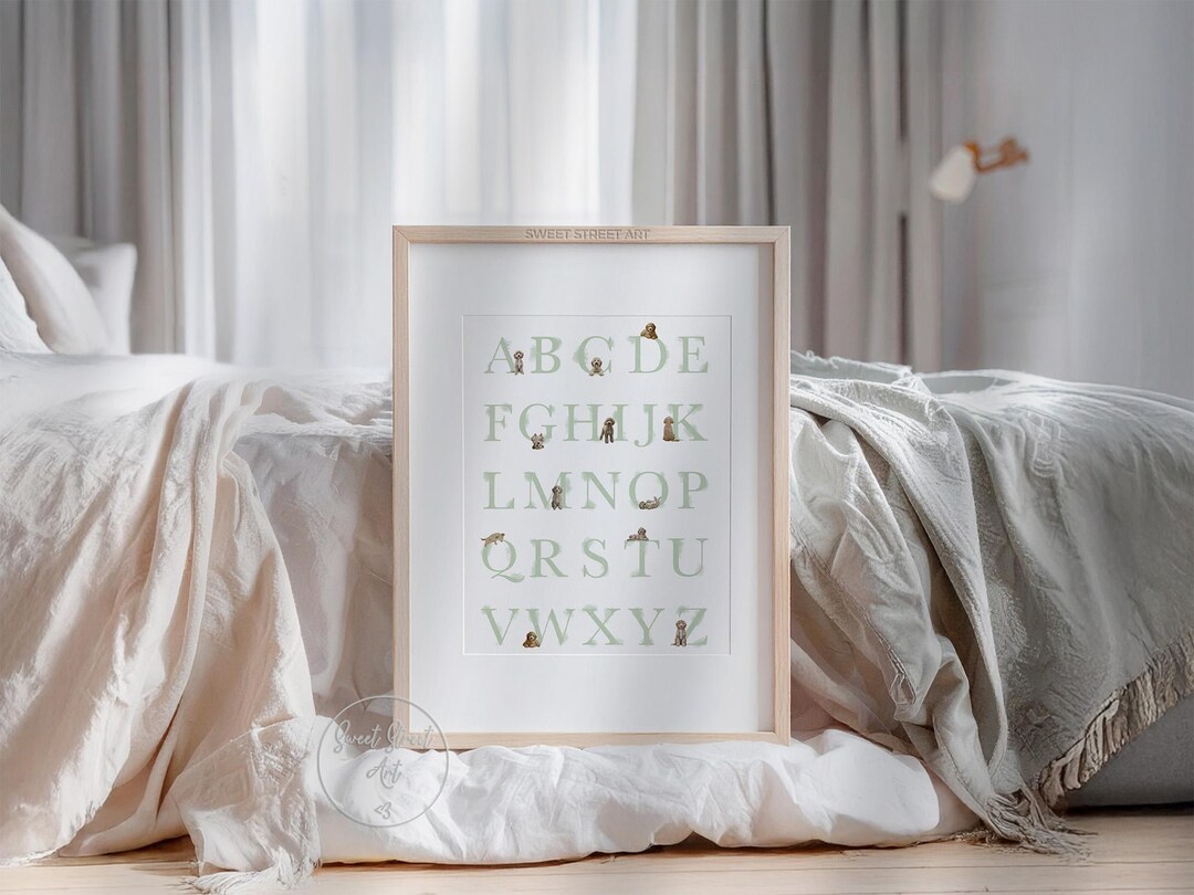 GOLDENDOODLE ABC Poster Puppy Nursery Decor, Digital Prints, Dog ...