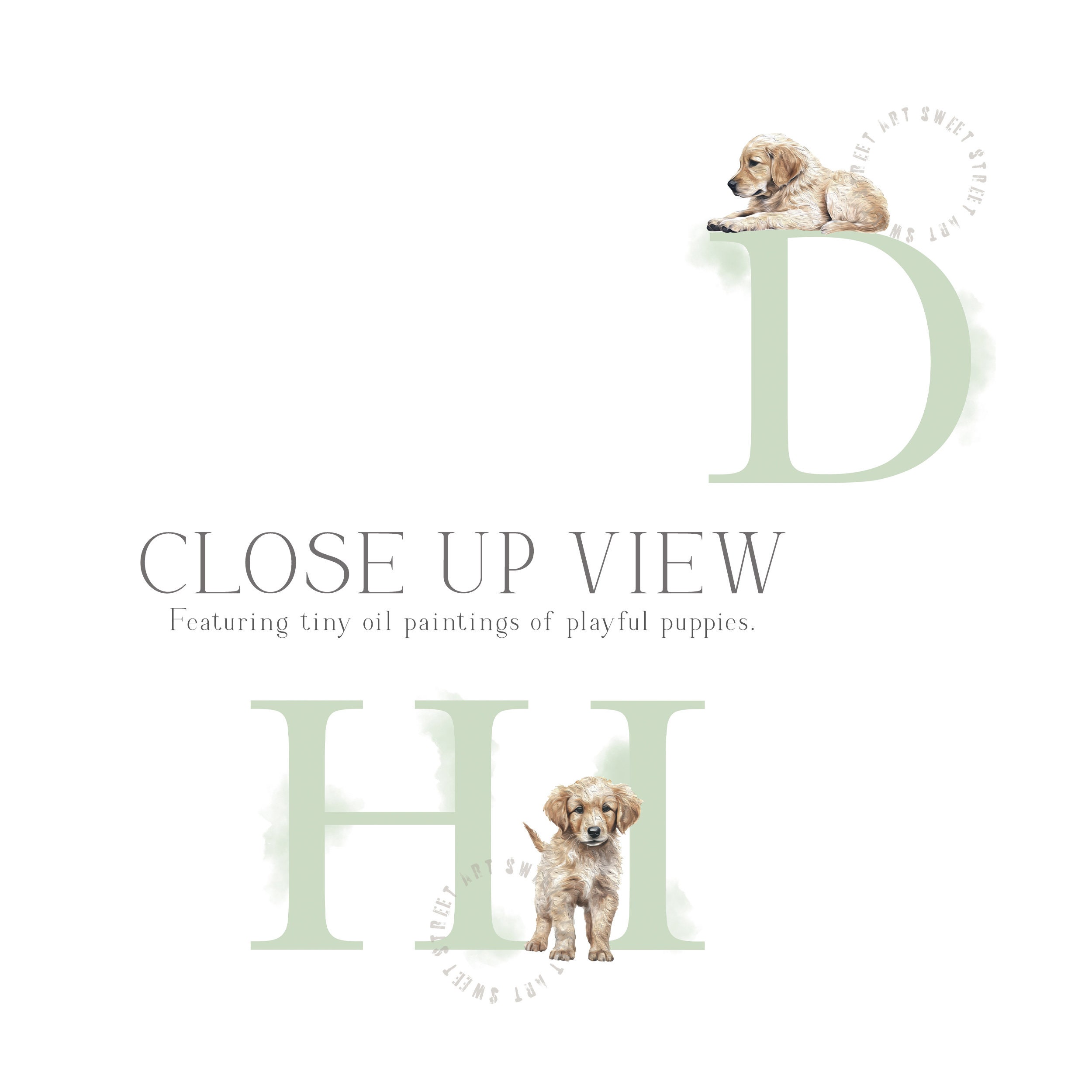 Golden Retriever Alphabet Poster. Puppy ABC Poster. Golden Retriever ...