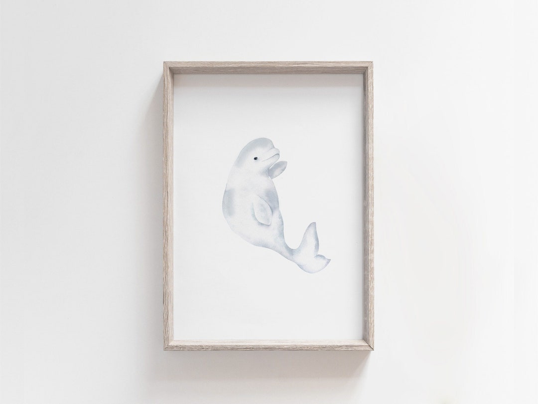 BELUGA WHALE, Beluga Whale Print, Whale Print, Whale Wall Art, Whale ...
