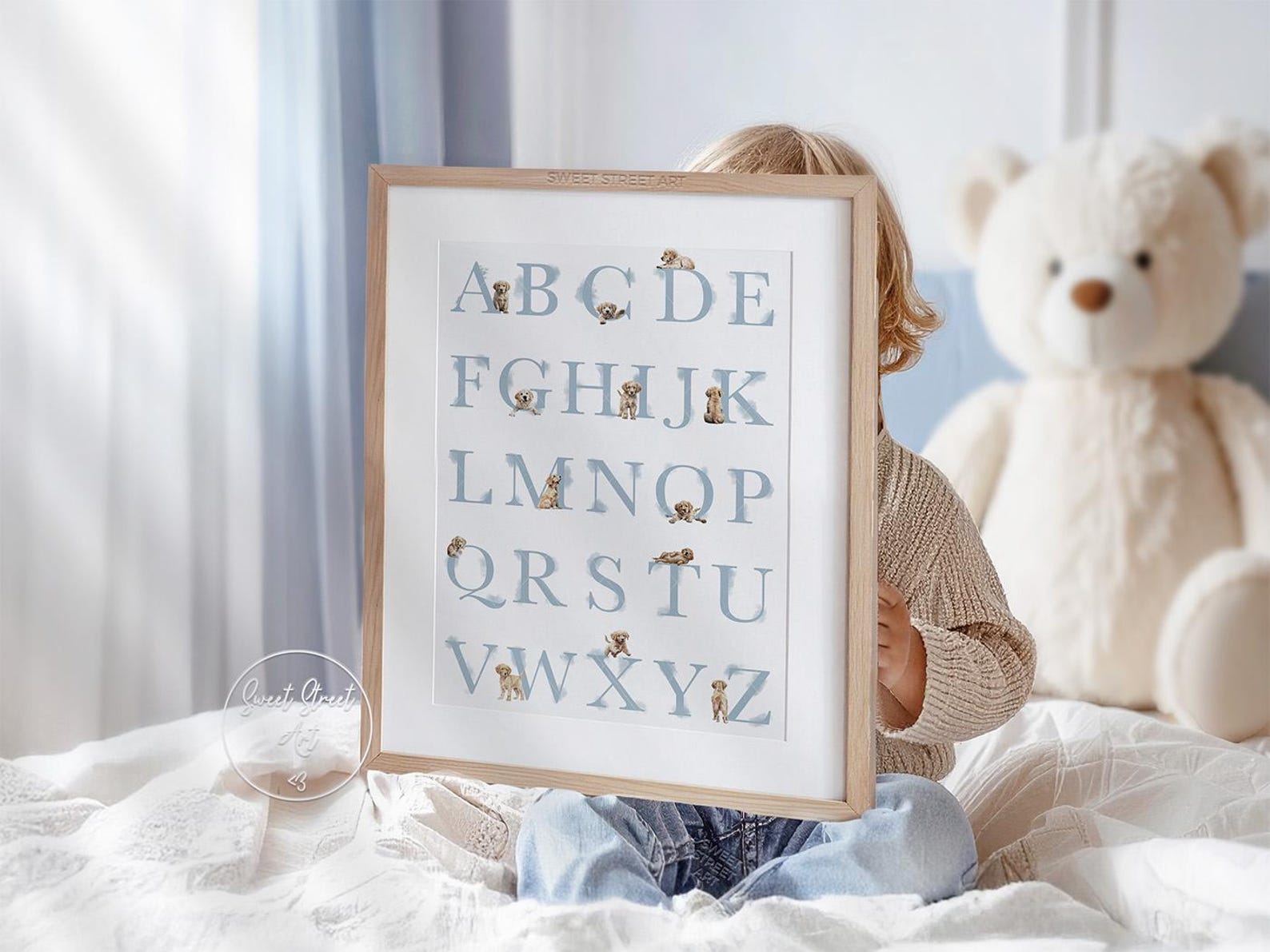 Golden Retriever Alphabet Poster. Puppy ABC Poster. Golden Retriever ...