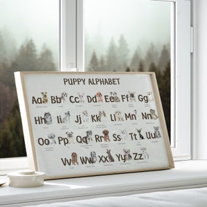 Dog Alphabet Print Puppy Alphabet Print Alphabet Poster - Etsy