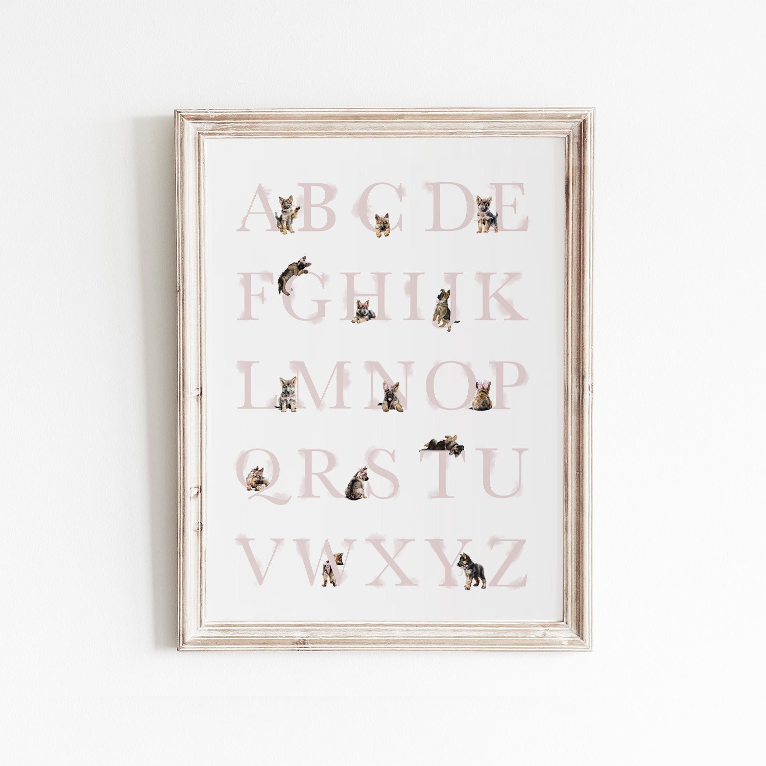 GERMAN SHEPHERD ABC Poster. Dog Alphabet Poster. Dog Nursery - Etsy