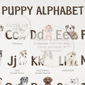 Dog Alphabet Print Puppy Alphabet Print Alphabet Poster - Etsy