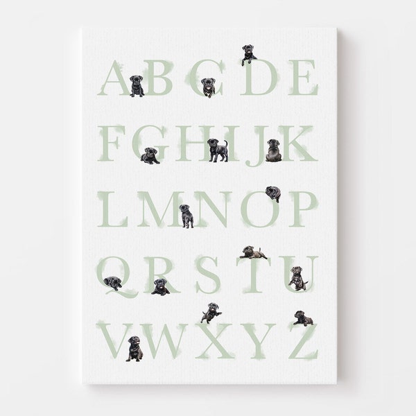 Puppy Alphabet Poster - Etsy