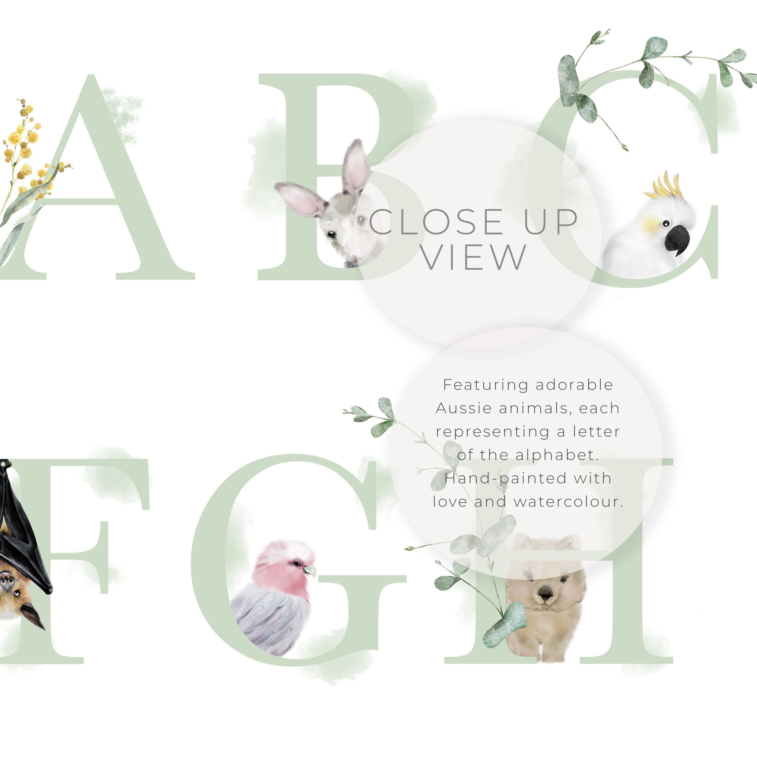 Australian Animal ABC Poster Alphabet Poster Alphabet - Etsy Australia