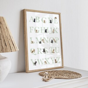 LABRADOR Dog Alphabet Print | Puppy ABC Poster | Black Lab and Yellow ...