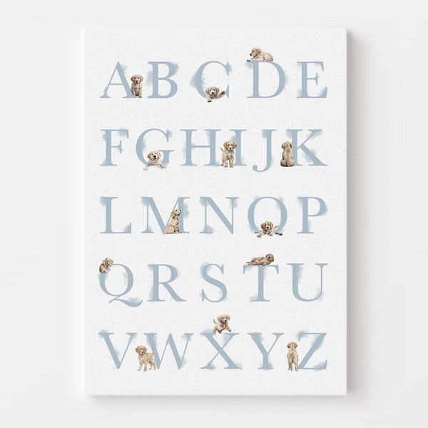 Puppy Alphabet Poster - Etsy