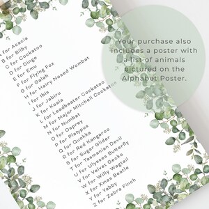 Australian Animal ABC Poster | Alphabet Poster | Alphabet Print ...