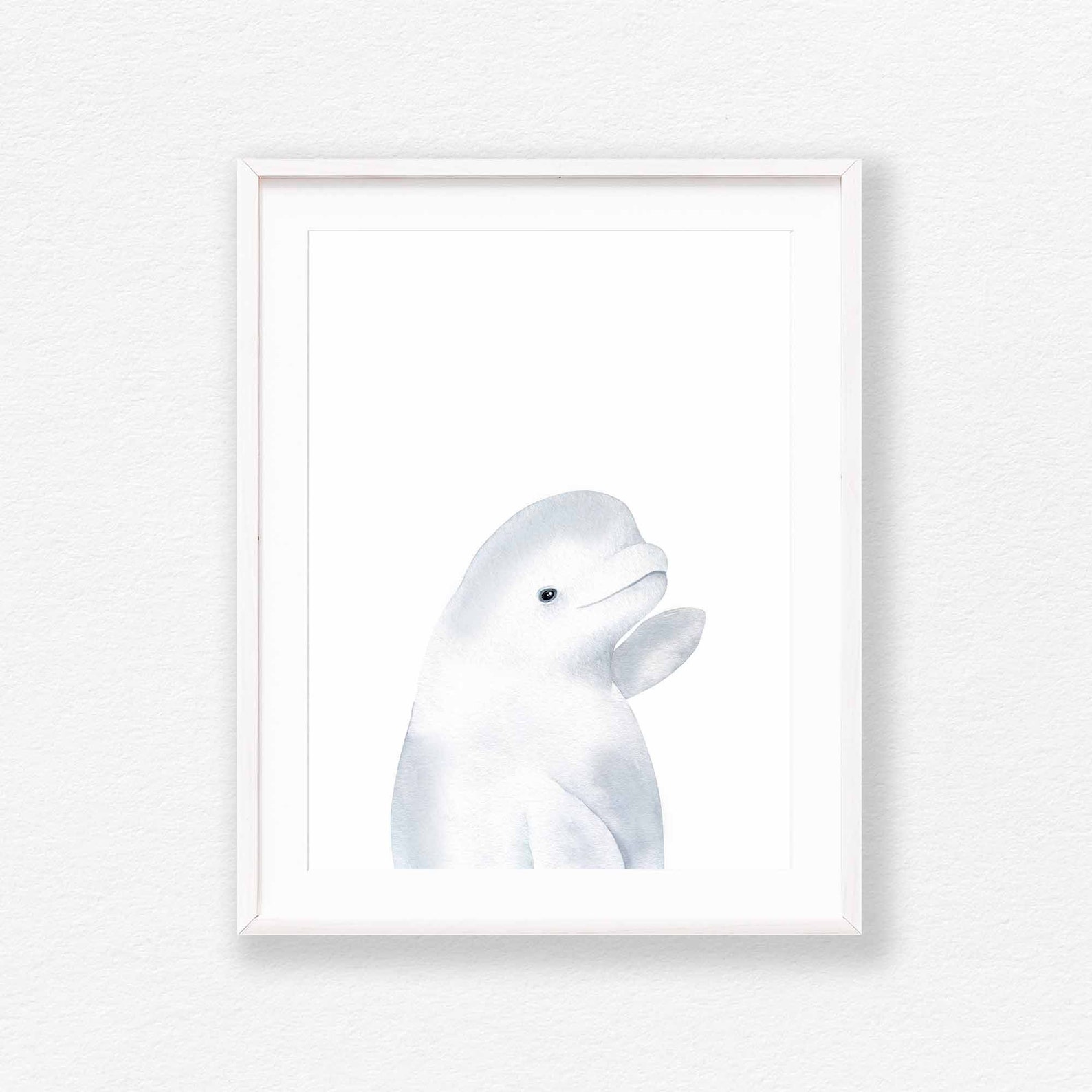 BELUGA WHALE Beluga Whale Print Whale Print Whale Wall Art - Etsy