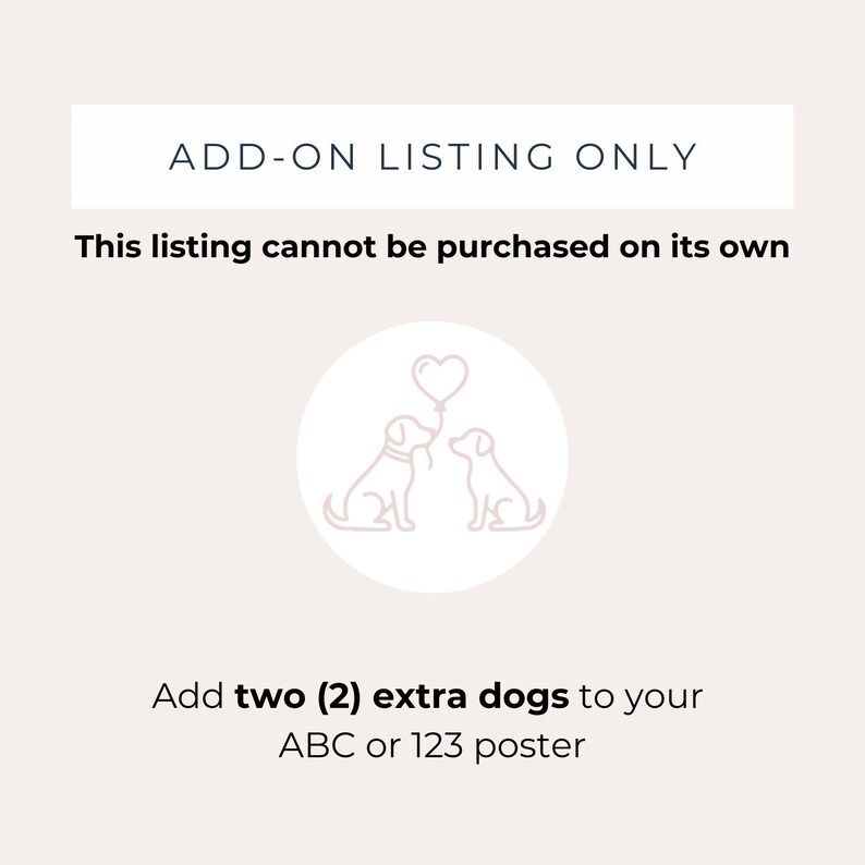 Add TWO DOGS (custom ABC / 123 Poster) - Etsy
