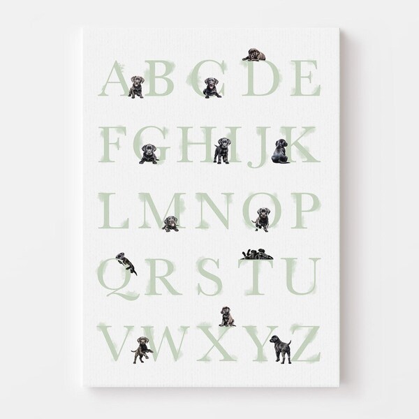 Puppy Alphabet Poster - Etsy