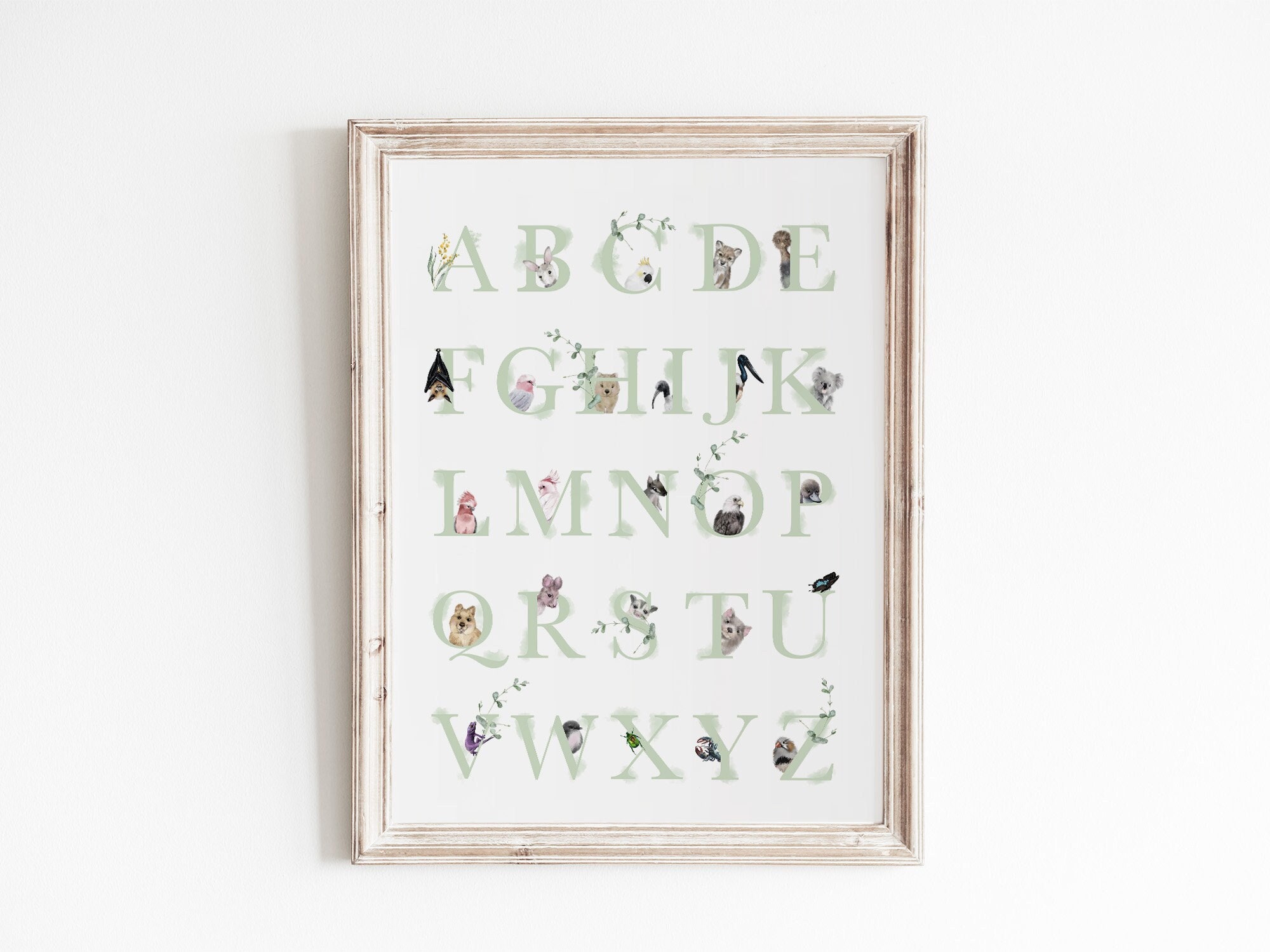 Australian Animal ABC Poster Alphabet Poster Alphabet - Etsy