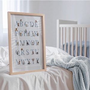 Puppy ALPHABET POSTER | Puppy Nursery Decor | Puppy Dog Wall Art for a ...
