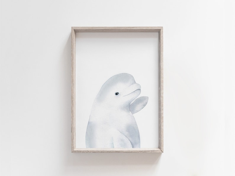 BELUGA WHALE, Beluga Whale Print, Whale Print, Whale Wall Art, Whale ...
