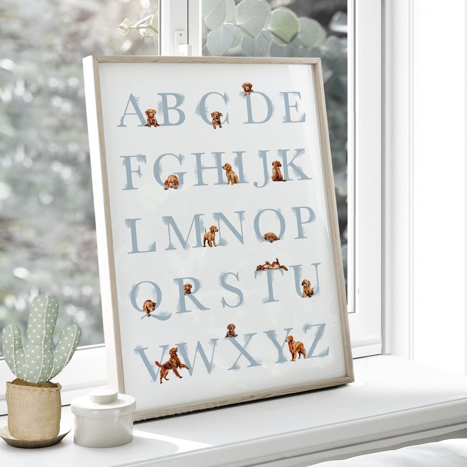 RED GOLDEN RETRIEVER Alphabet Poster. Puppy Abc Poster. Golden - Etsy