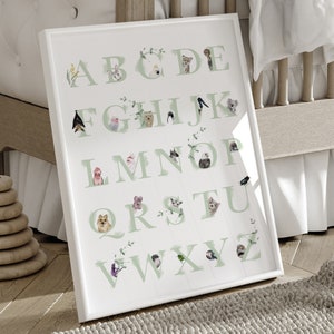 Australian Animal ABC Poster Alphabet Poster Alphabet Print Educational ...