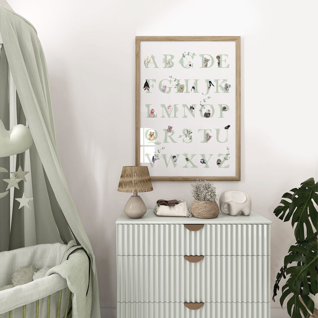 Australian Animal ABC Poster Alphabet Poster Alphabet Print Educational ...