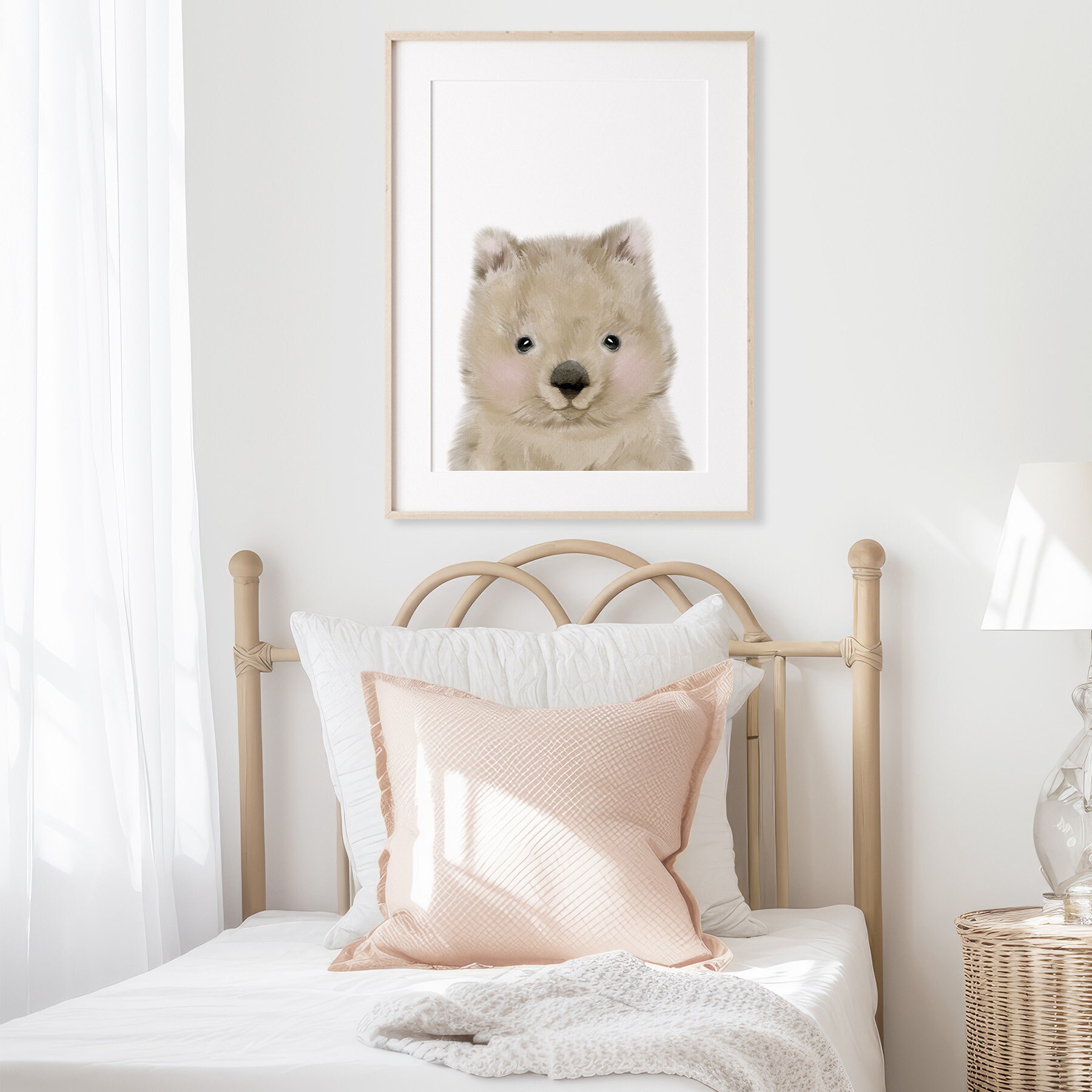 WOMBAT Print Nursery Animal Wall Art Australian Nursery - Etsy
