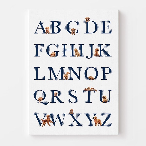 Puppy Alphabet Poster - Etsy