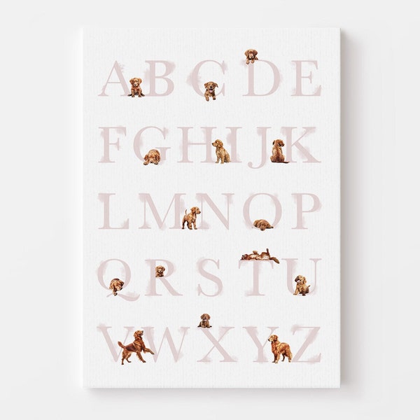 Puppy Alphabet Poster - Etsy
