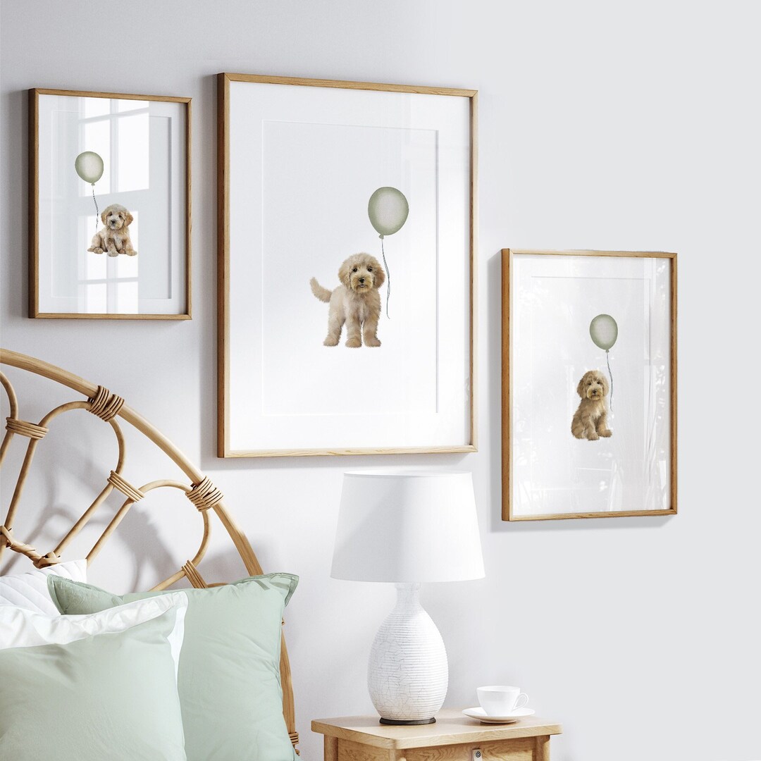 GOLDENDOODLE Nursery Prints 3 Piece Wall Art Goldendoodle Art Dog ...