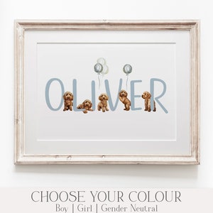 COCKAPOO Personalized Nursery Name Sign for a Baby GIRL, Baby BOY or ...