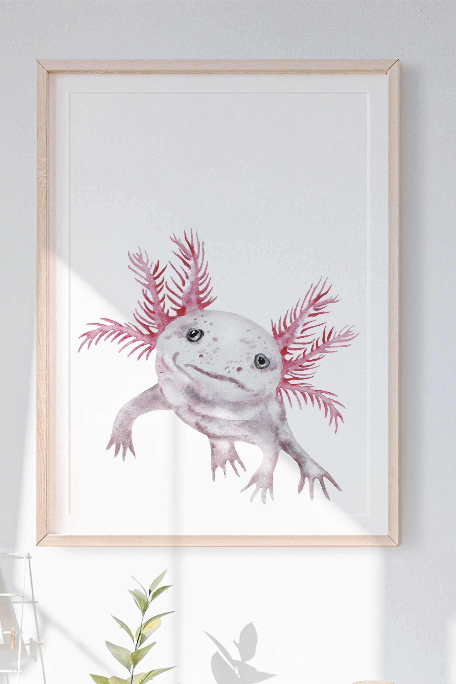 AXOLOTL WALL ART Axolotl Print Mexican Walking Fish Nursery - Etsy