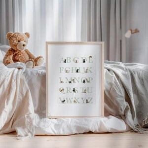 LABRADOR Dog Alphabet Print | Puppy ABC Poster | Black Lab and Yellow ...