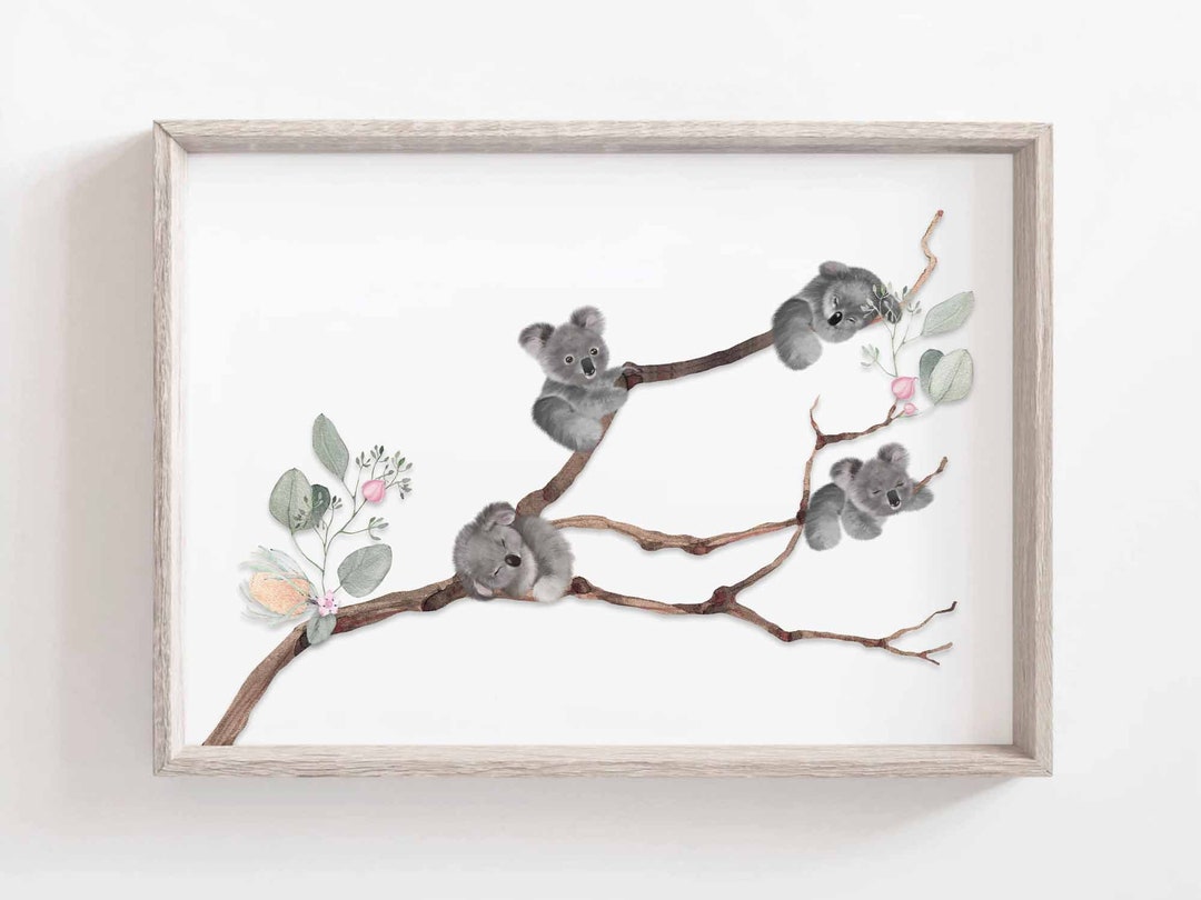 KOALA Print Australian Animal DIGITAL DOWNLOAD Nursery Wall - Etsy