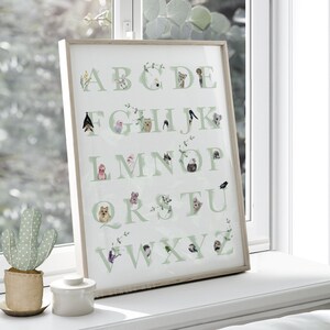 Australian Animal ABC Poster Alphabet Poster Alphabet Print Educational ...