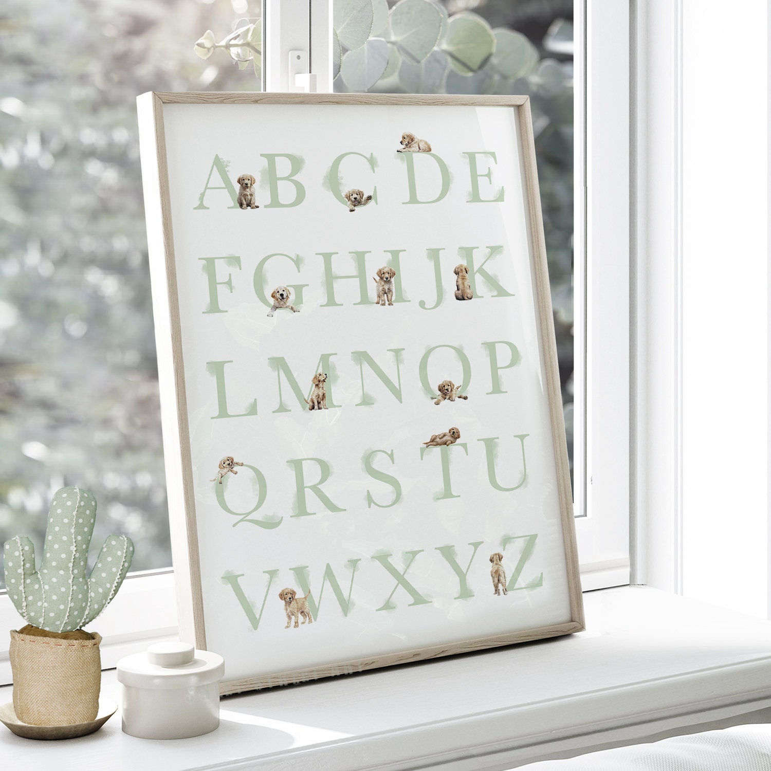GOLDEN RETRIEVER Alphabet Poster. Puppy ABC Poster. Golden - Etsy
