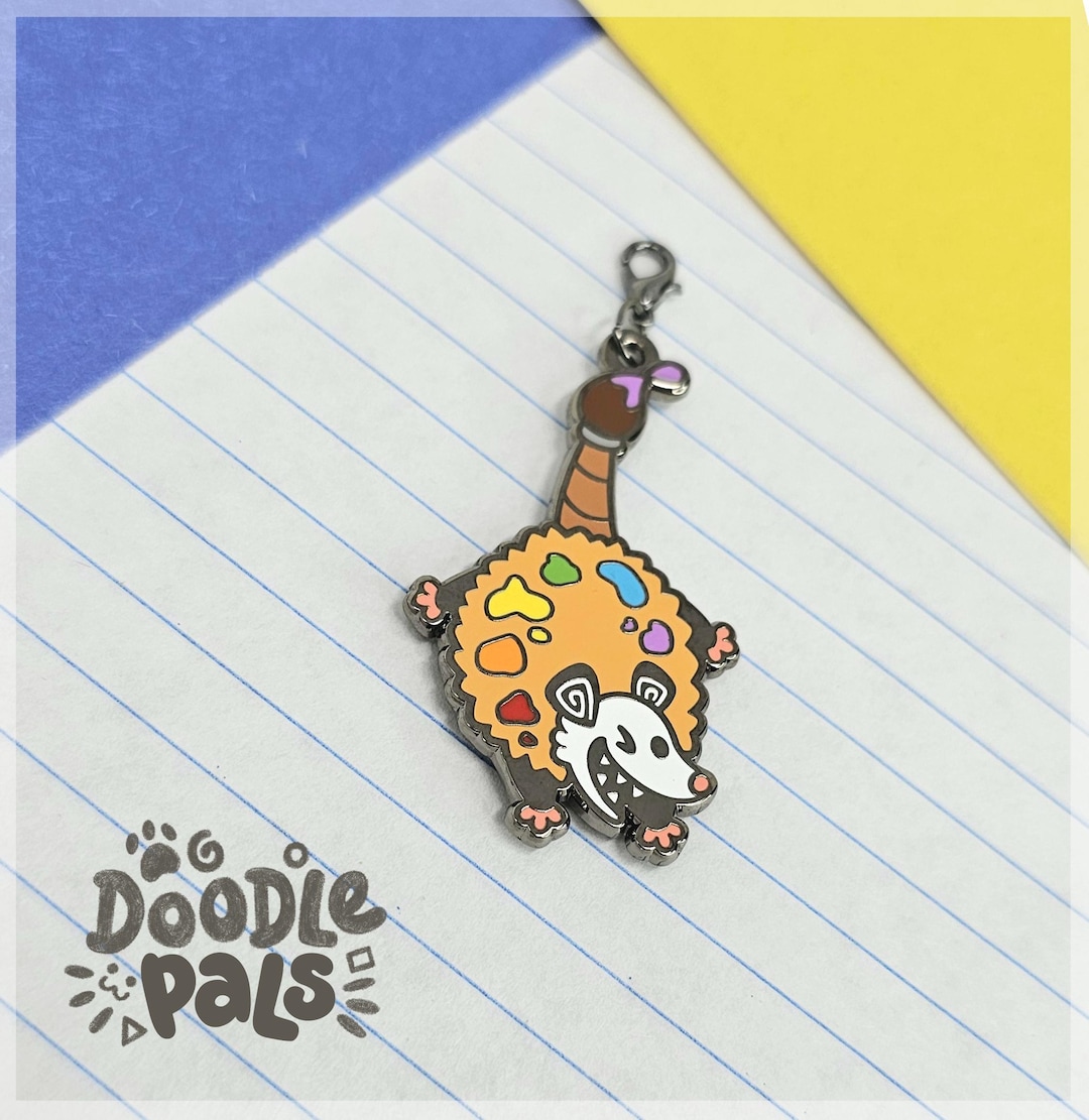 Doodle Pals Palette Opossum Hard Enamel Zipper Pull - Etsy