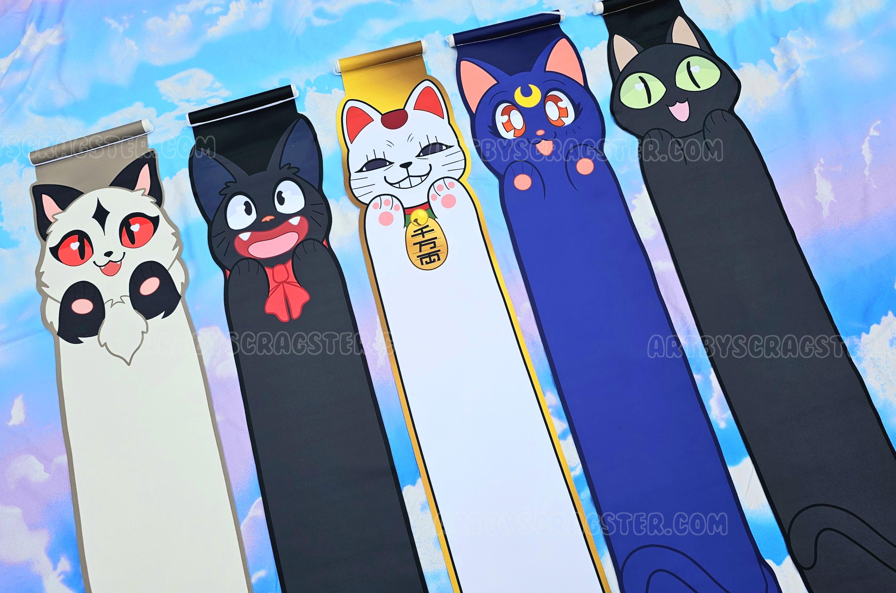 Long Pin Banners Anime Cats - Etsy